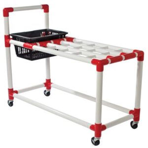 bsn sports bsn racquet cart, white