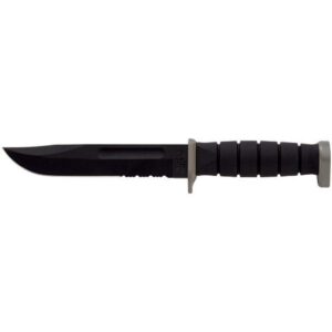 ka-bar d2 extreme fighting/utility knife(leather sheath included),black