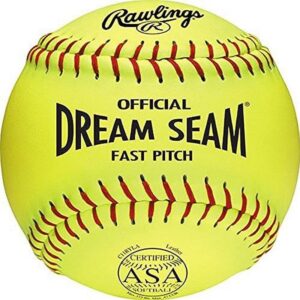 rawlings | official dream seam fastpitch softballs | usa/asa | 11" pro leather cover | c11ryla | 12 count