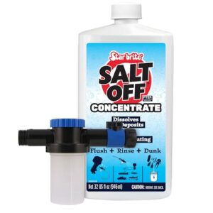 star brite salt off concentrate kit - ultimate boat salt remover & marine engine flush - 32 oz. with applicator - perfect for outboard motor flush & washing salt deposits away (094000)