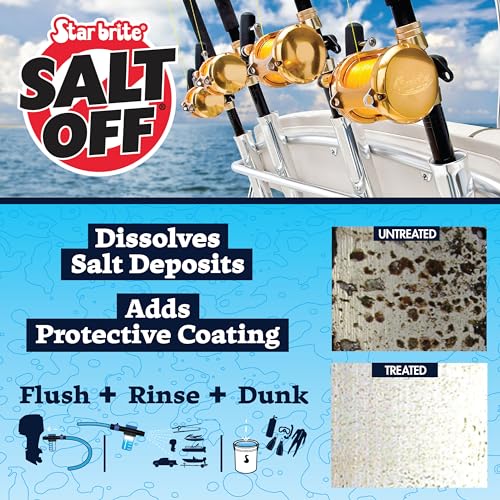 STAR BRITE Salt Off Ready-to-Use Spray - Ultimate Salt Remover Wash for Boats, Vehicles, Outdoor Gear and More - 22 OZ (093922)