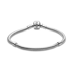 pandora women's genuine sterling silver 7.5 bead clasp charm bracelet 590702hv-19"