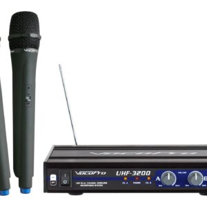 VocoPro UHF-3200 UHF-Dual Channel Wireless Microphone System