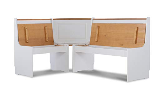 Linon Ardmore Kitchen Nook Set, White