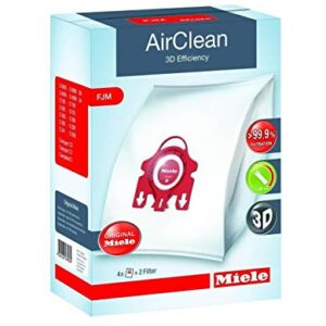 Genuine Miele Vacuum Cleaner AirClean Dust Bags Type FJM Pack of 4