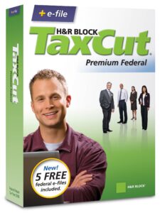 h&r block taxcut 2008 premium federal + e-file (old version)