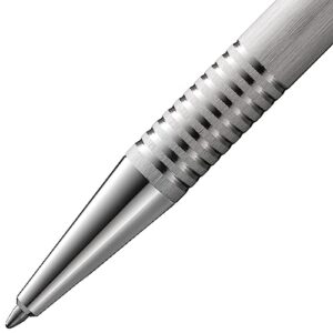 Lamy logo brushed - Ballpoint Pen in an elegant & robust stainless steel case - line width M - including large capacity refill M 16 in black