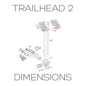 Trailhead 2 Folddown Bike Rack 2" - 1-1/4"