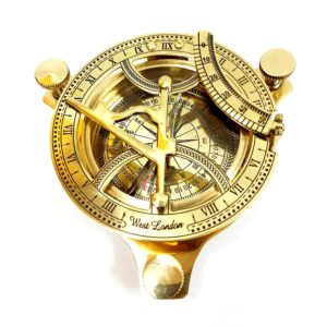 5" Sundial Compass Solid Brass Sun Dial