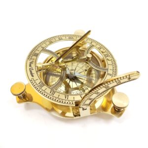 5" Sundial Compass Solid Brass Sun Dial