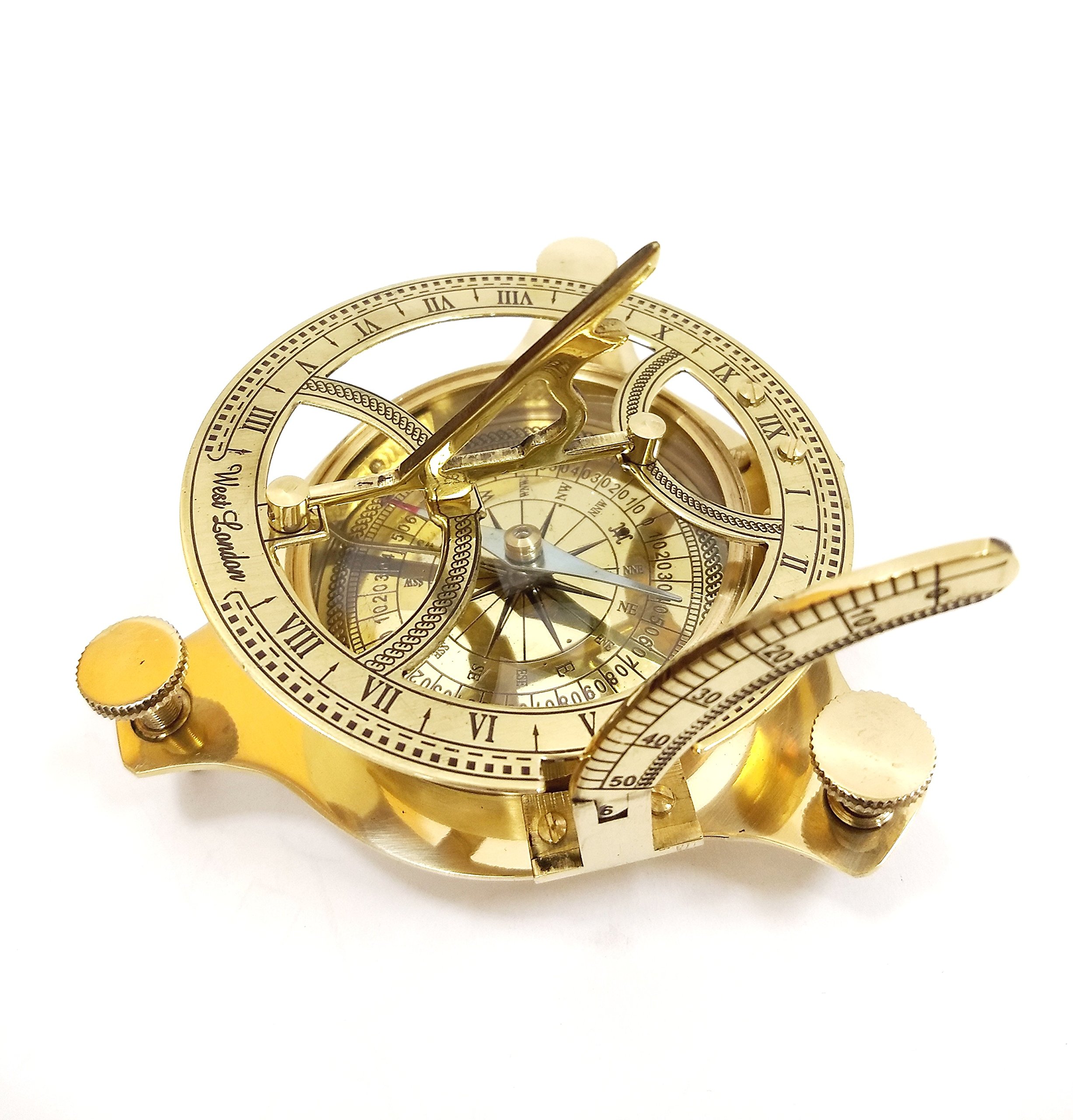 5" Sundial Compass Solid Brass Sun Dial