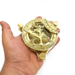 5" Sundial Compass Solid Brass Sun Dial