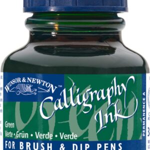 Winsor & Newton Calligraphy Ink, 30ml (1-oz) Bottle, Green