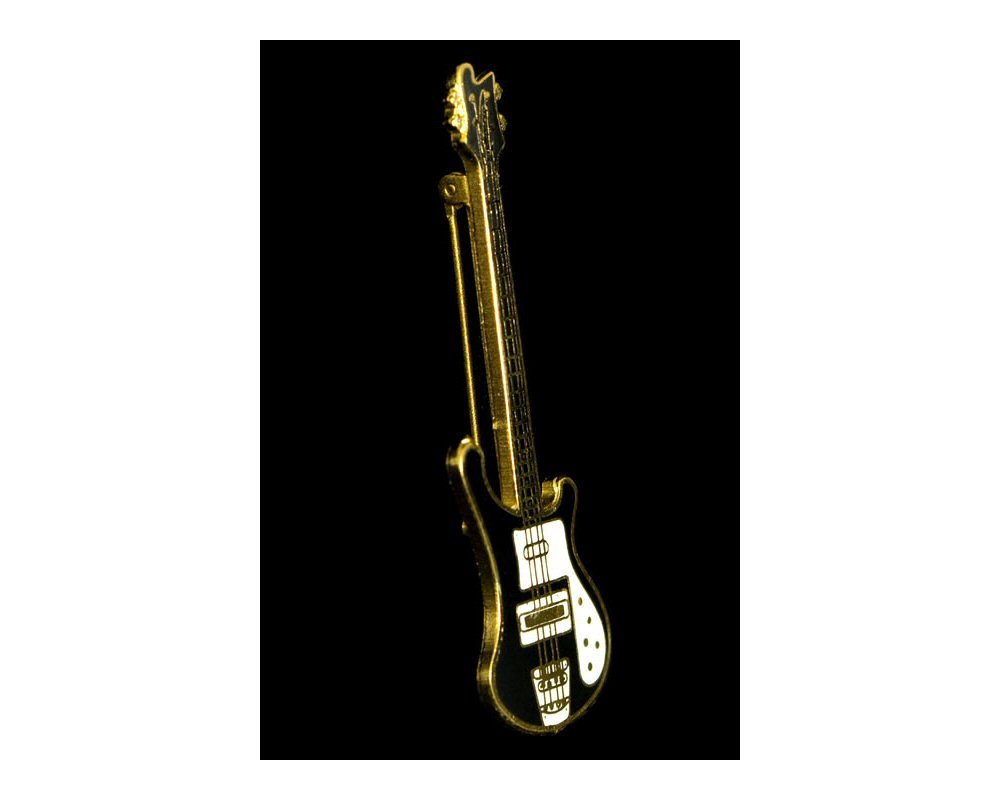 Pin Rickenbacker Bass Black W White Pickguard Pin Harmony Collection