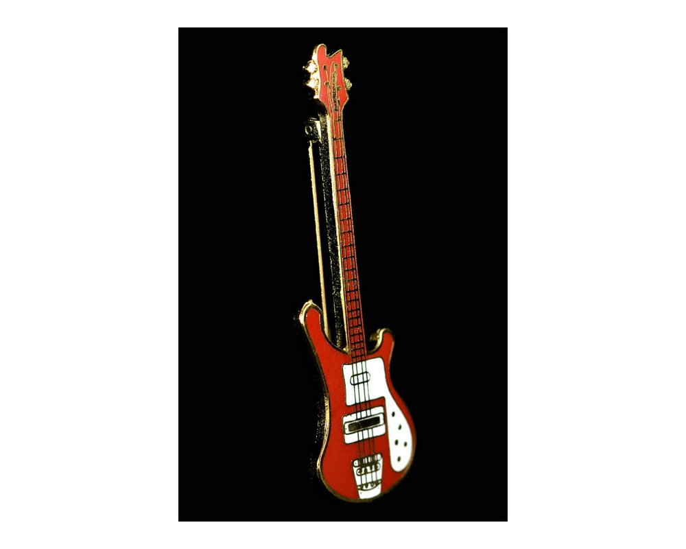 Pin Rickenbacker Bass Red W White Pickguard Pin Harmony Collection