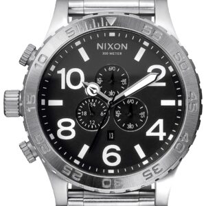 NIXON 51-30 Chrono. 100m Water Resistant Men’s Watch (XL 51mm Watch Face/ 25mm Stainless Steel Band)