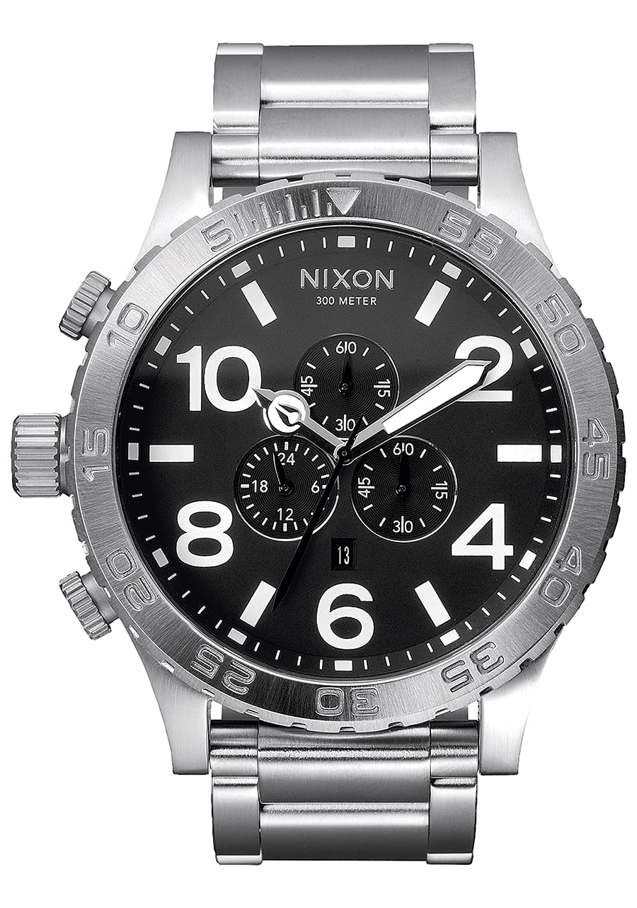 NIXON 51-30 Chrono. 100m Water Resistant Men’s Watch (XL 51mm Watch Face/ 25mm Stainless Steel Band)