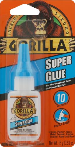 Gorilla Super Glue 15 Gram, Clear, (Pack of 1)