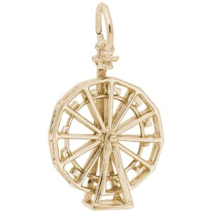 rembrandt charms ferris wheel charm, gold plated silver