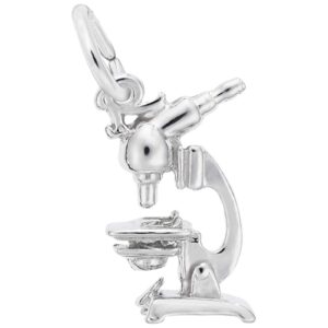 rembrandt charms microscope charm, sterling silver