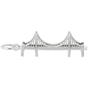 rembrandt charms golden gate bridge charm, sterling silver