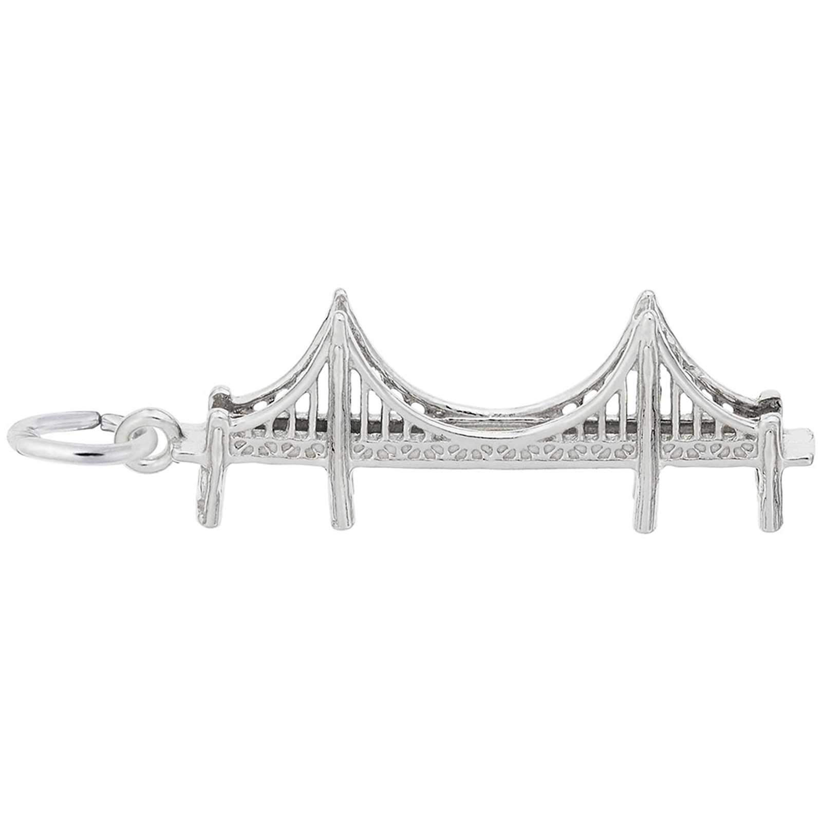 Rembrandt Charms Golden Gate Bridge Charm, Sterling Silver