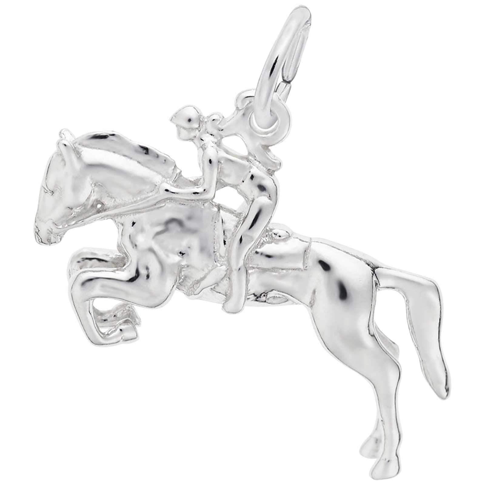 Rembrandt Charms Horse & Rider Charm, Sterling Silver