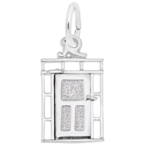 rembrandt charms door charm, sterling silver