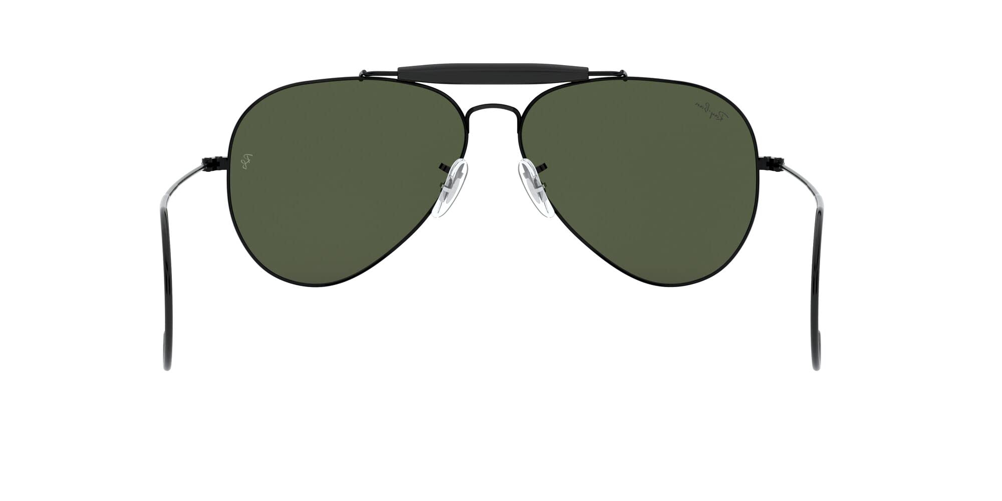 Ray-Ban RB3030 Outdoorsman I Aviator Sunglasses, Black/G-15 Green, 58 mm