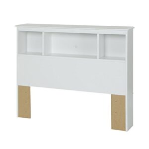 south shore crystal bookcase headboard, twin, pure white