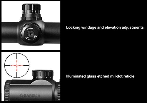 Barska AC10550 10-40x50 Extreme 30mm Scope Illuminated Reticle with Rings and Sunshade