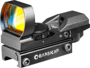 barska ac10632 red multi-reticle electro reflex sight with with picatinny / weaver style base