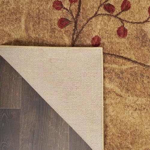 Nourison Somerset Rustic Area Rug 3'6" x 5'6", Latte, Rectangular, 0.5" Thick, Easy -Cleaning Non Shedding Bed Room Living Room Dining Room Kitchen