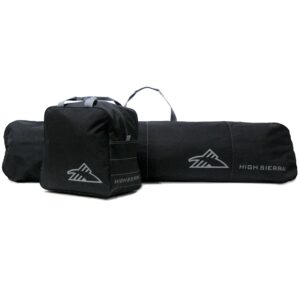 high sierra snowboard sleeve & boot bag combo, black, one size