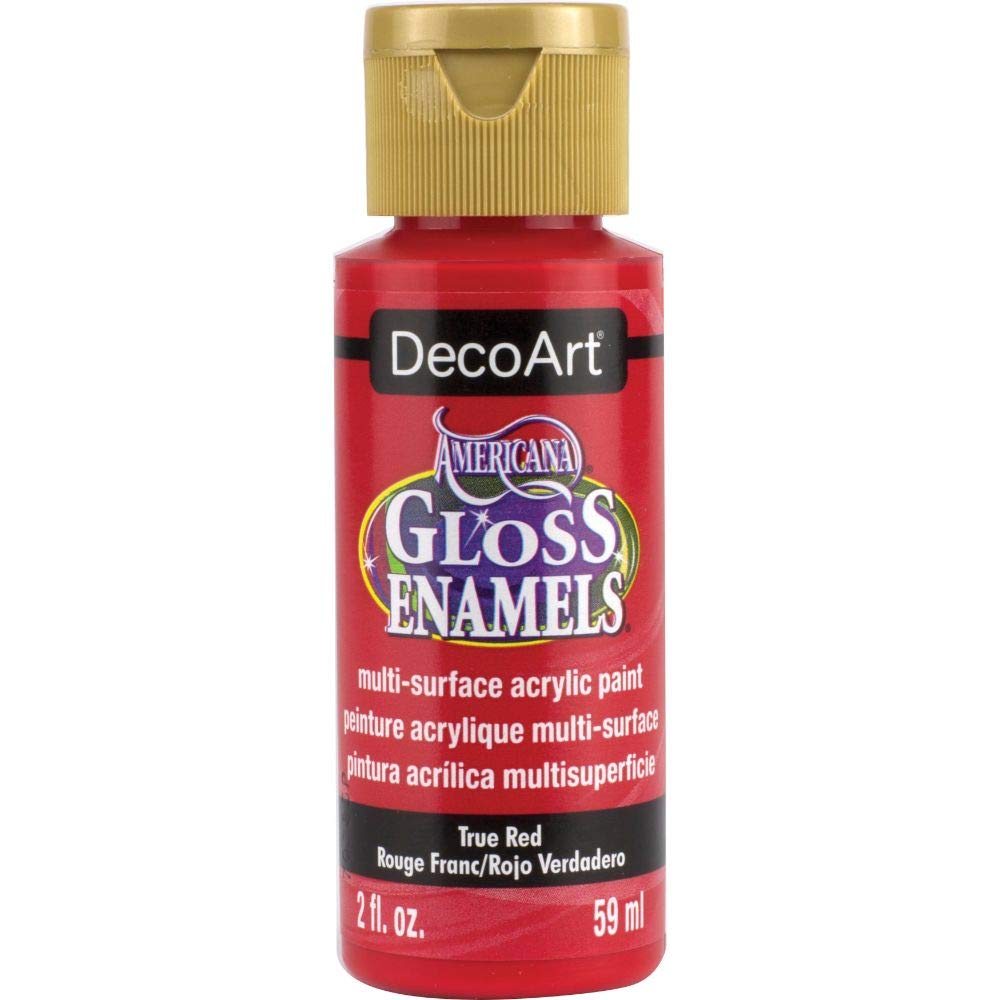 DecoArt Americana Gloss Enamel Paint, 2-Ounce, True Red (DAG129-30)