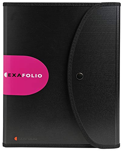 Exacompta - Ref 55834E - Exactive - Conference Folder - 25.5 x 33cm in Size, Suitable for A4 Documents, 13 Customisable Tabs, Writing Pad Supplied - Black