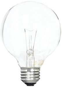 ge lighting 12983 25-watt g25 globe light bulb, crystal clear