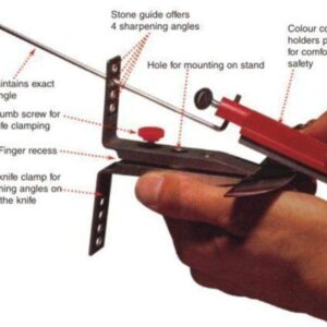 Lansky Natural Arkansas Sharpening System: Natural 3-Stone Arkansas Knife Sharpening Kit with Honing Oil- LKNAT