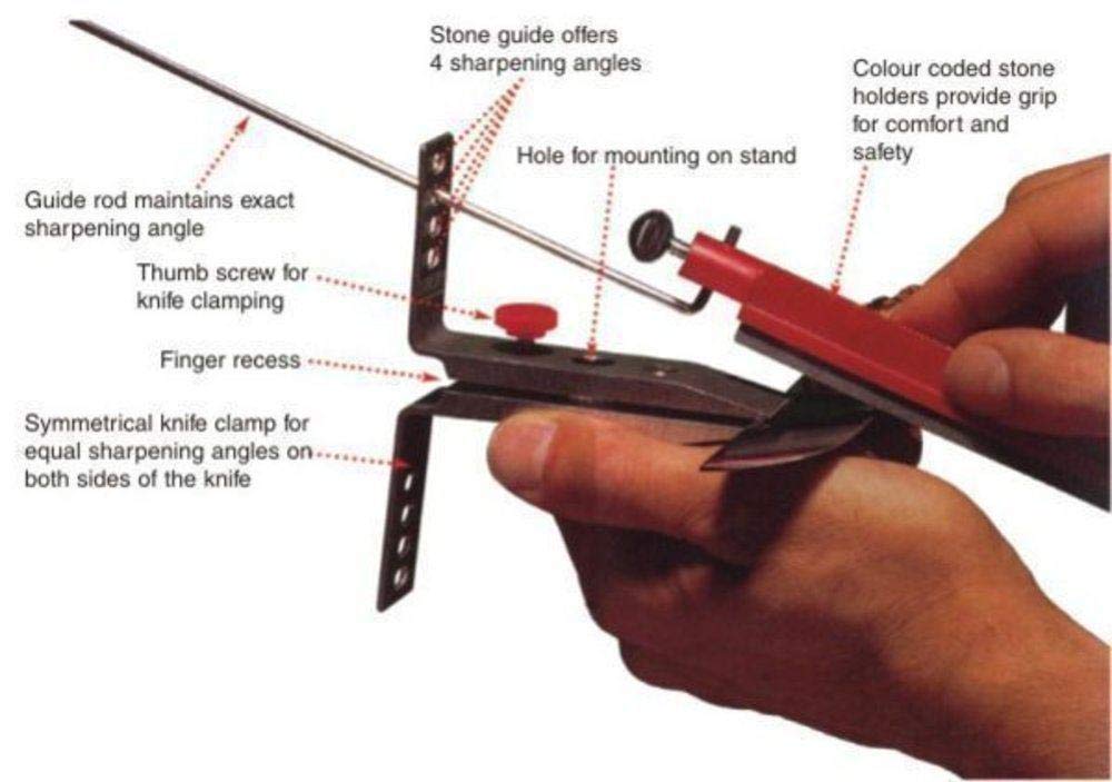 Lansky Natural Arkansas Sharpening System: Natural 3-Stone Arkansas Knife Sharpening Kit with Honing Oil- LKNAT