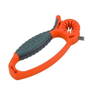 Lansky 3-in-1 Broadhead Sharpener Tool with Broadhead Wrench and Tungsten Carbide Sharpener (Orange) - LTCBH