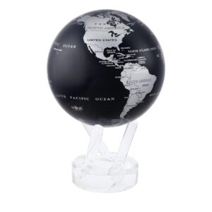 mova globe metallic black and silver 4.5"