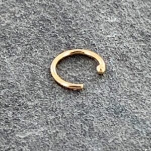 Body Candy Unisex Adult Solid 14k Yellow Gold Nose Stud Hoop 3/8" 18 Gauge Body Piercing