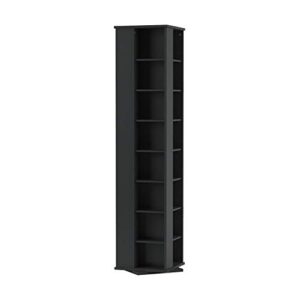 Prepac Large 4-Sided Spinning Tower, Black