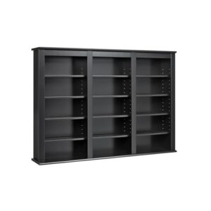 prepac triple wall mounted storage, black