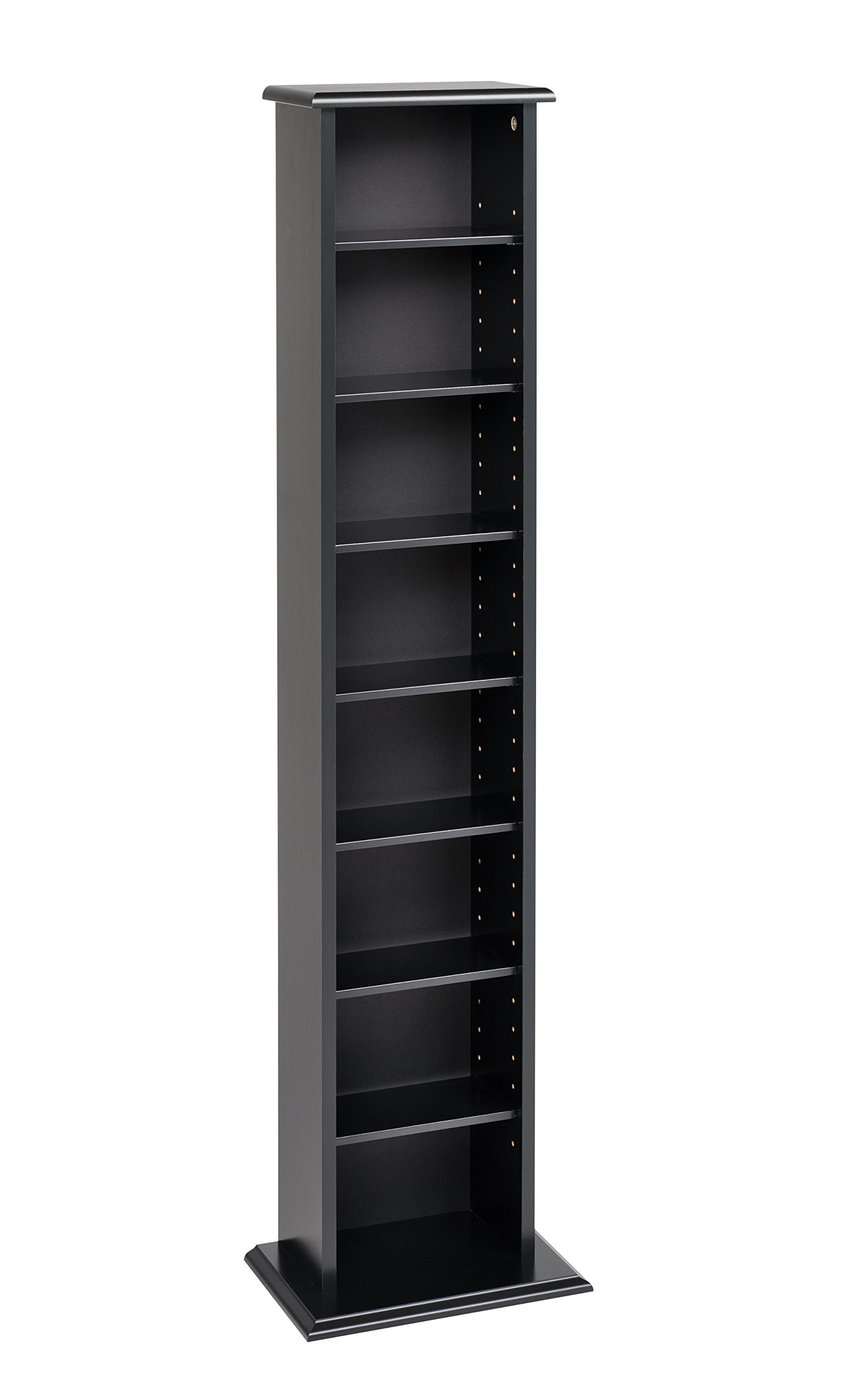 Black Slim Multimedia Storage Tower