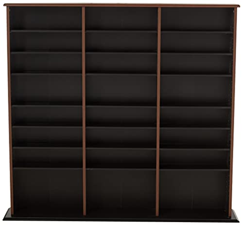 Prepac Triple Width Wall Storage, Cherry and Black