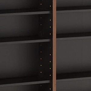 Prepac Triple Width Wall Storage, Cherry and Black