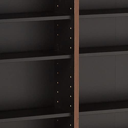 Prepac Triple Width Wall Storage, Cherry and Black