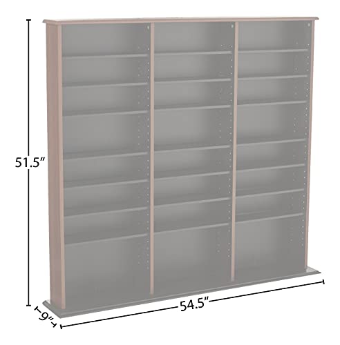 Prepac Triple Width Wall Storage, Cherry and Black