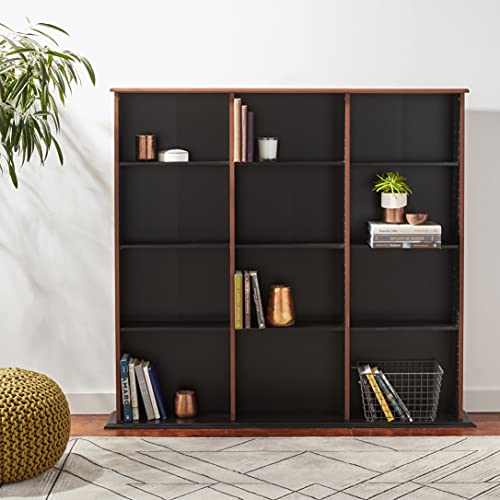 Prepac Triple Width Wall Storage, Cherry and Black